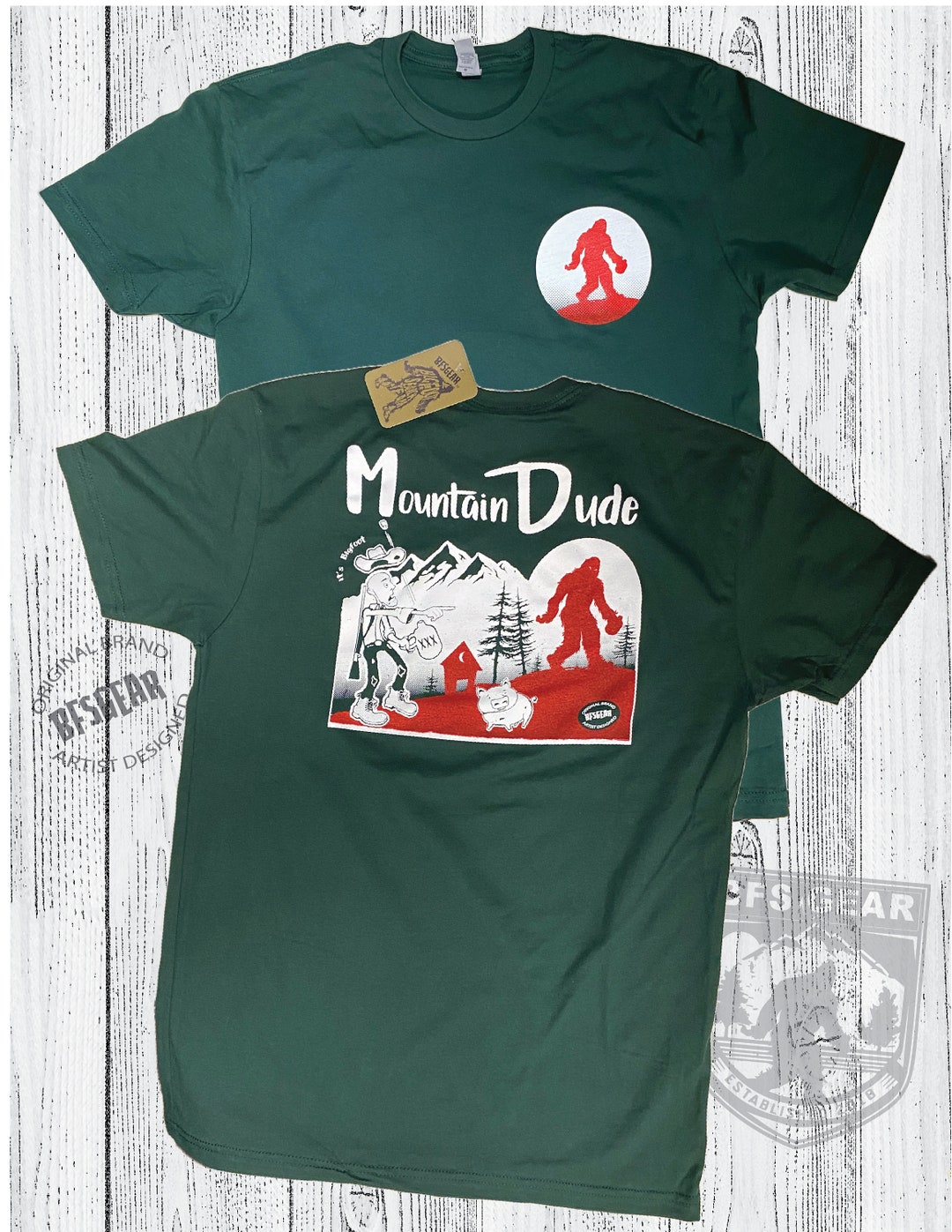 Bigfoot Search Gear Original Brand Mountain Dude T-shirt - Etsy