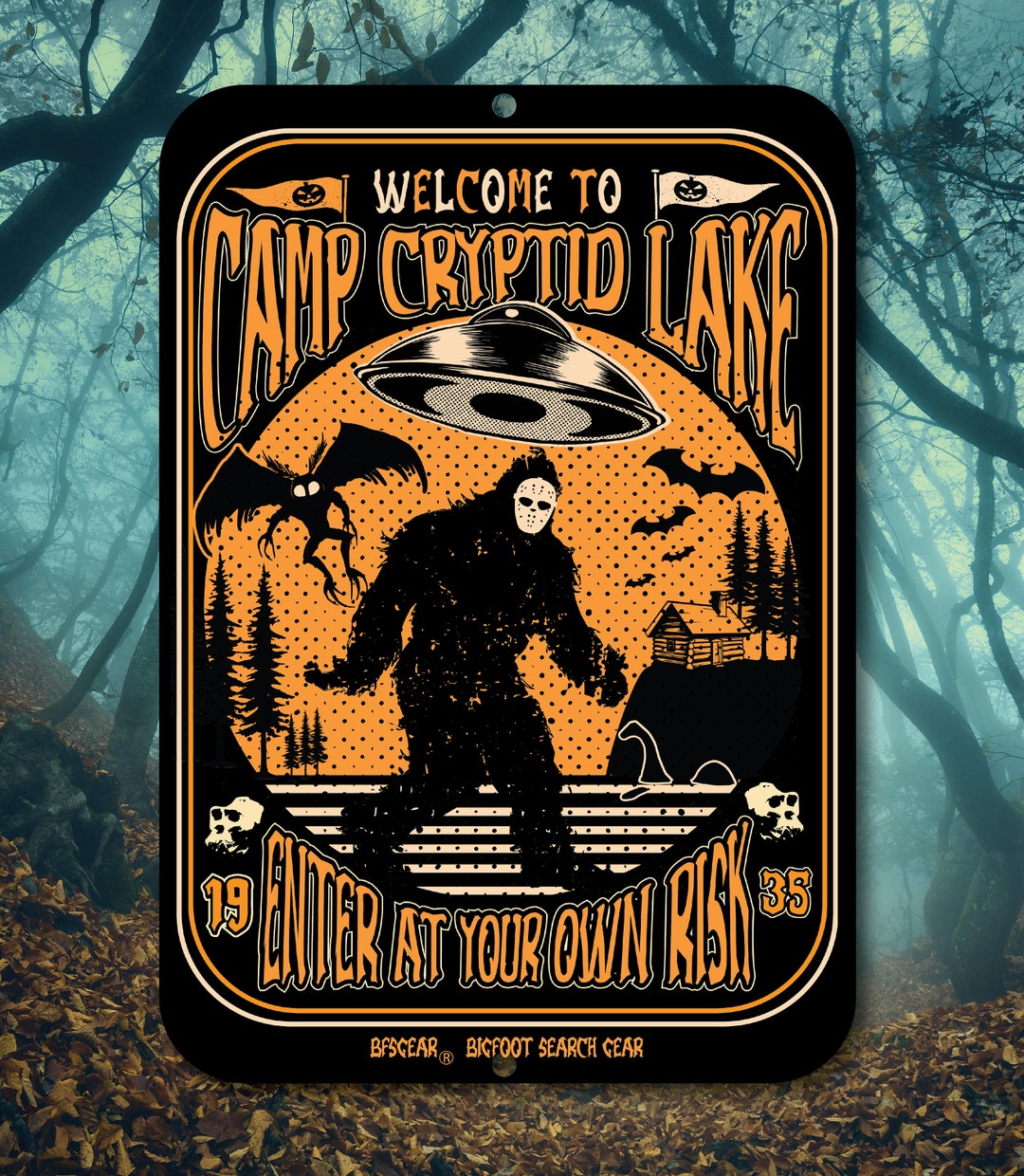 Camp Cryptid Lake Sign - Etsy