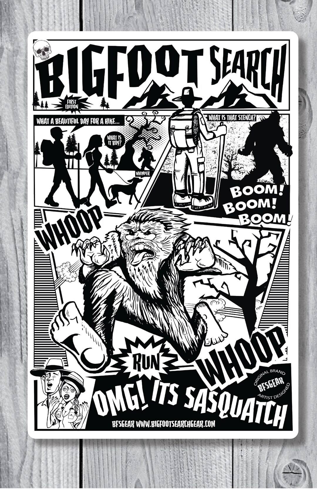 Bigfoot Search Gear Sasquatch Comic 12x18 Large Metal Cryptid Sign - Etsy