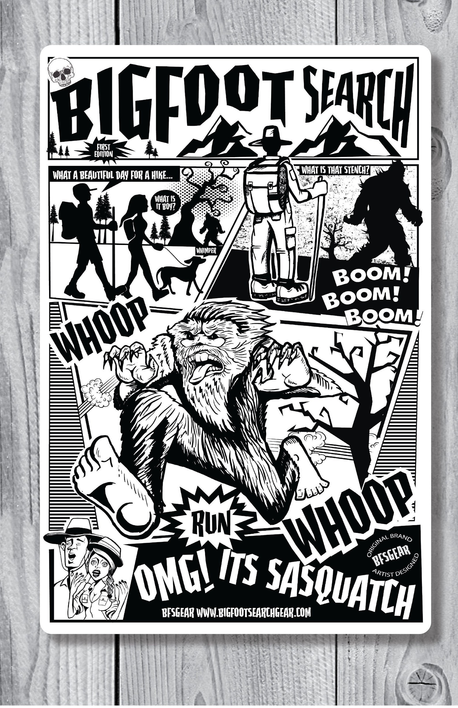 Bigfoot Search Gear Sasquatch Comic 12x18 Large Metal Cryptid - Etsy