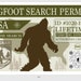 Bigfoot Search Permit 2x3.5 Wallet-sized Metal Card - Etsy