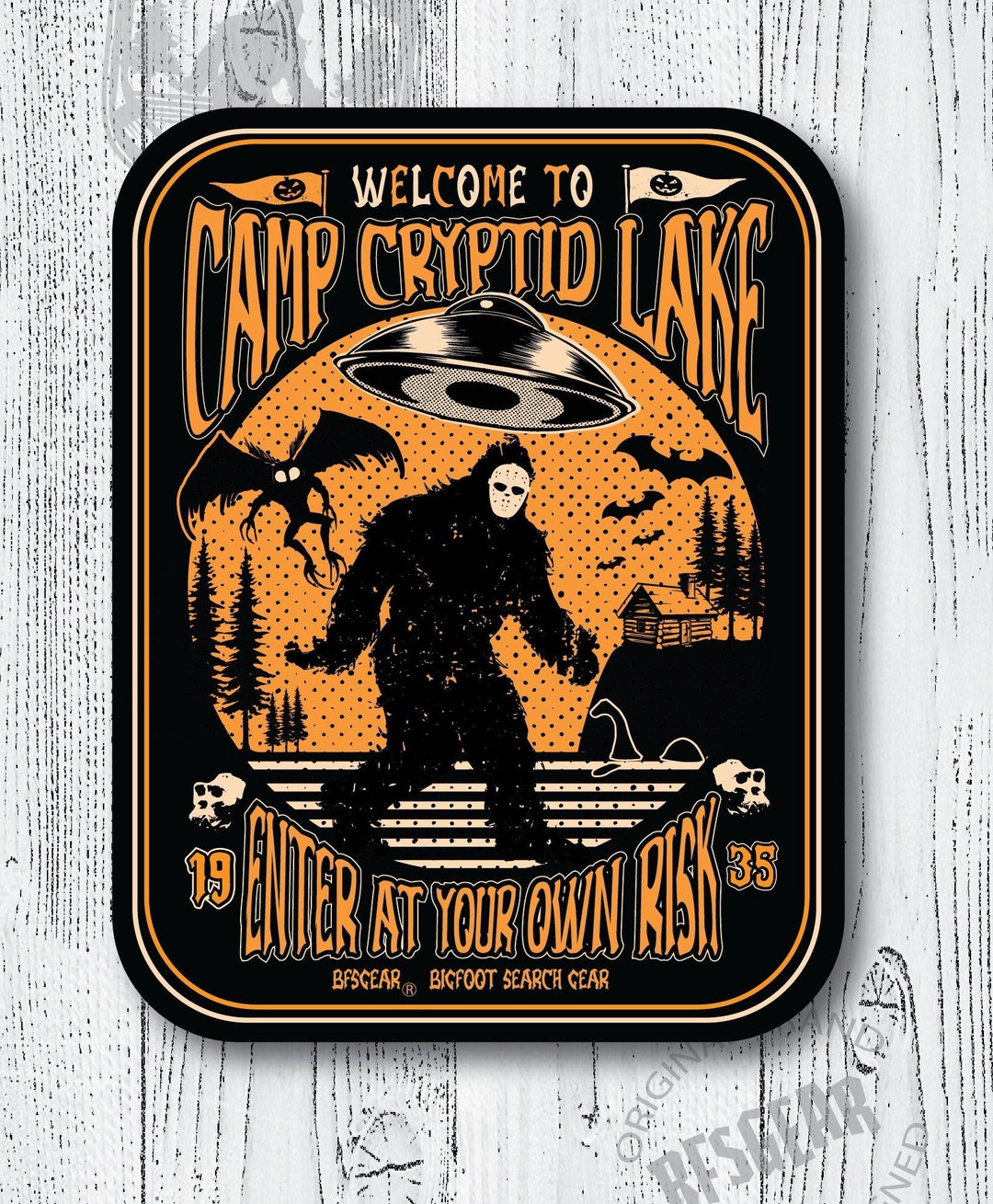 Camp Cryptid Lake Matte Vinyl Sticker - Etsy