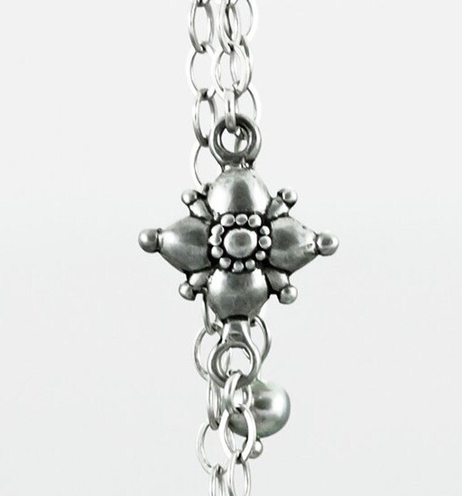 Sterling silver Four Point Star True North multi-strand drop | Etsy