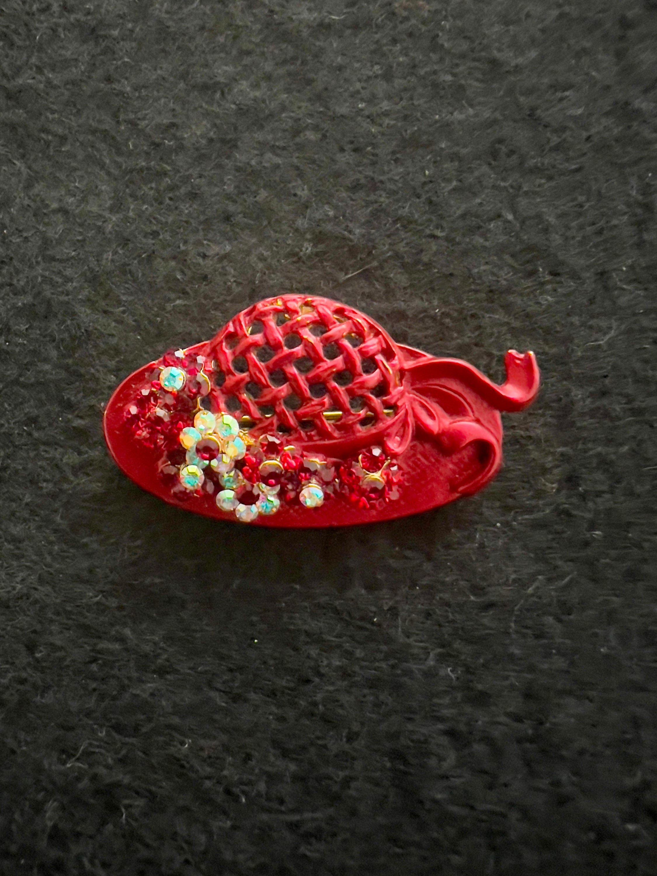 Vintage Rare Red Hat Society Pin - Etsy