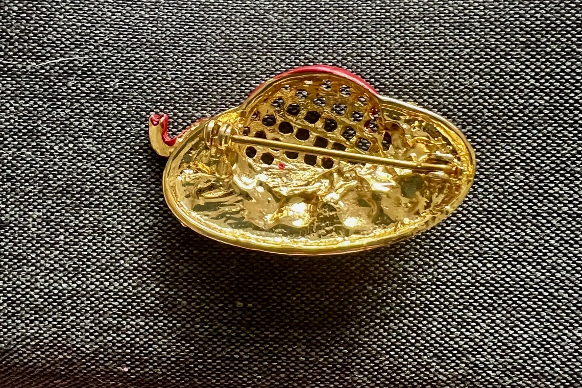 Vintage Rare Red Hat Society Pin - Etsy