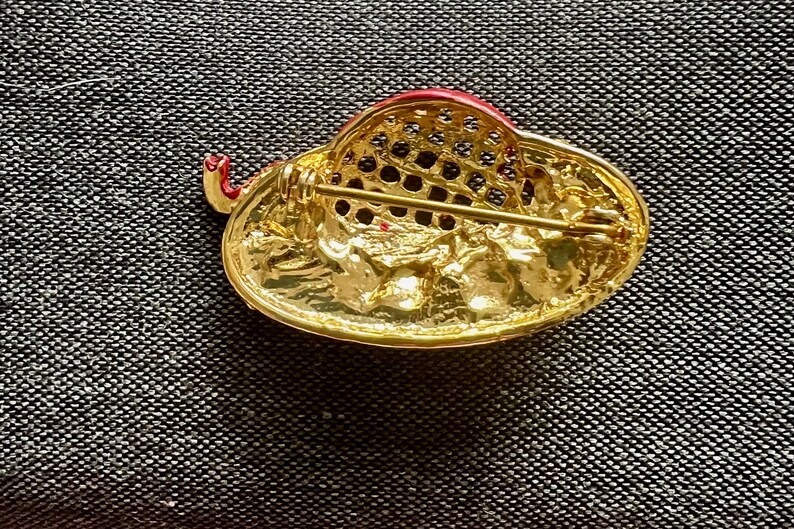 Vintage Rare Red Hat Society Pin - Etsy