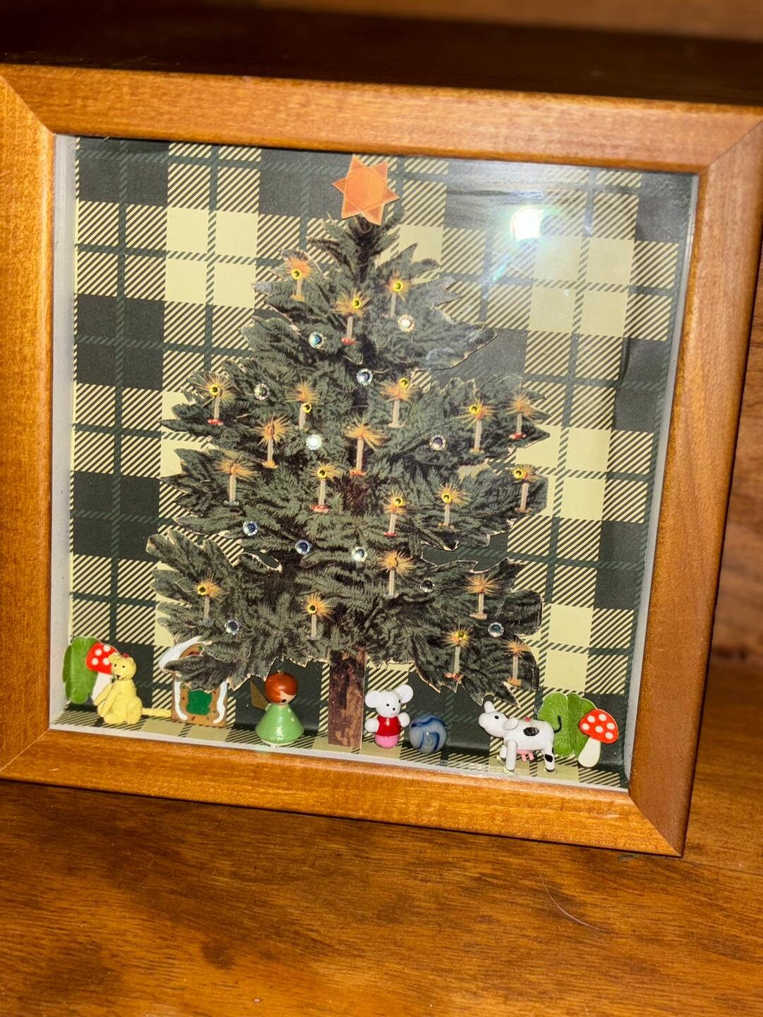 Large Christmas Tree Diorama Wood Toys and Scraps - Etsy