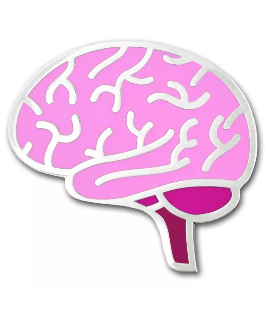 Pink Human Brain Pin Anatomically Correct Brain Eeg Tech Neurology ...