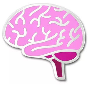 Pink Human Brain Pin Anatomically Correct Brain Eeg Tech Neurology ...