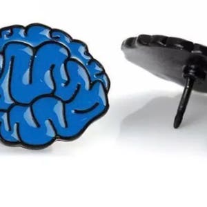 Blue Human Brain Pin, Brain Pin, Anatomically Correct Brain, Eeg Tech ...