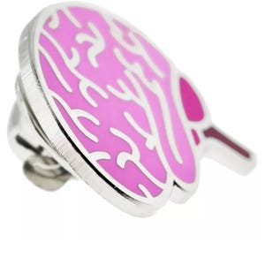 Pink Human Brain Pin Anatomically Correct Brain Eeg Tech Neurology ...