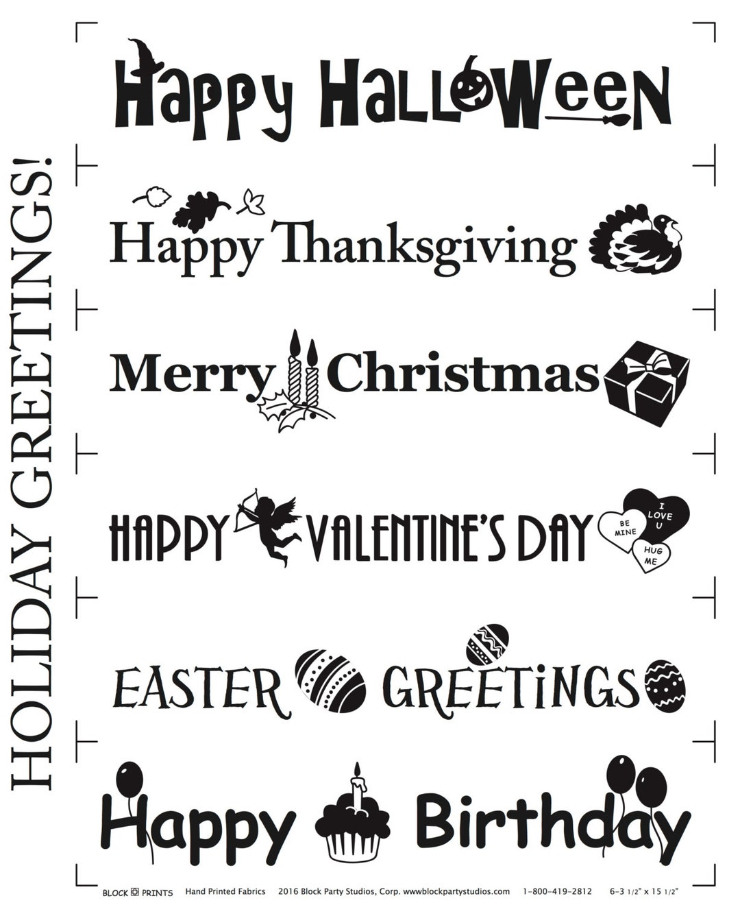 Holiday Greetings Fabric Panel, Easter, Christmas, Thanksgiving ...