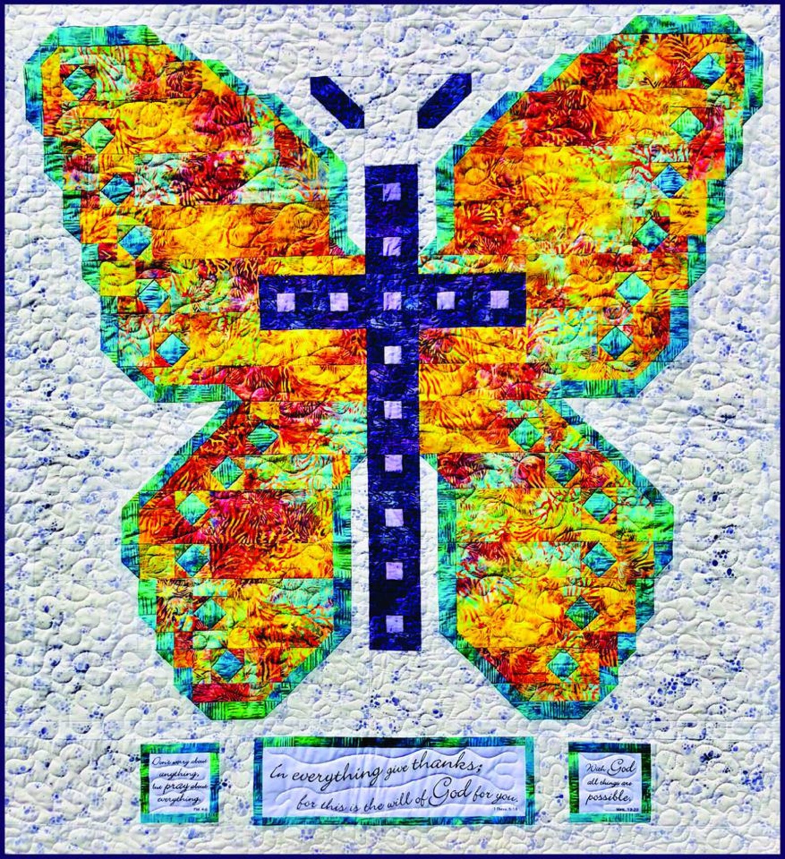 Give Thanks! Fabric Panel and Butterfly Quilt Pattern - Etsy