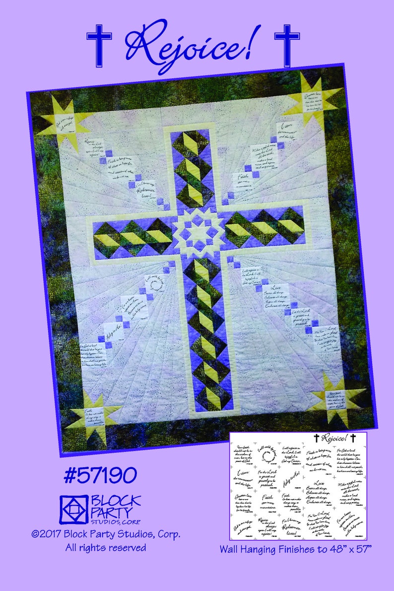 Rejoice! Fabric Panel and Quilt Pattern - Etsy