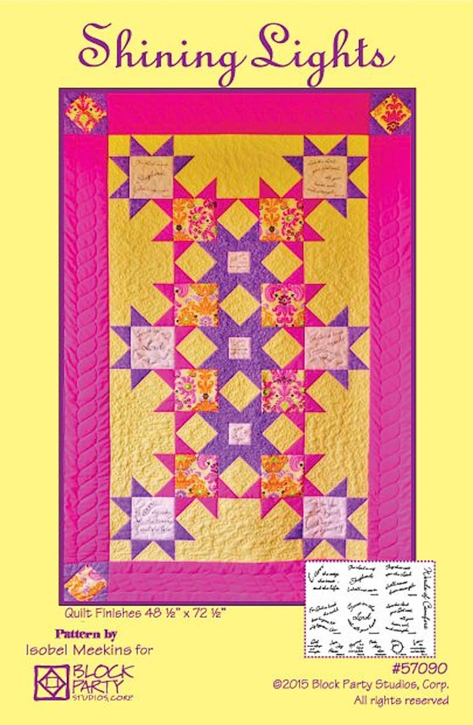 Shining Lights Quilt Pattern With Words of Comfort Fabric - Etsy