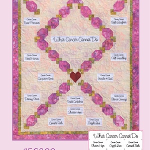 Ribbons of Hope Quilt Pattern and What Cancer Cannot Do Fabric Panel - Etsy