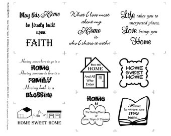 Home Sweet Home Multi Home 36-inch Panel, QT Fabrics, Cotton Quilt ...