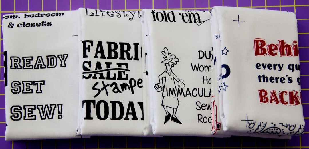 Humorous Quilting Fabric Panels: Things Quilters Really Think (free ...