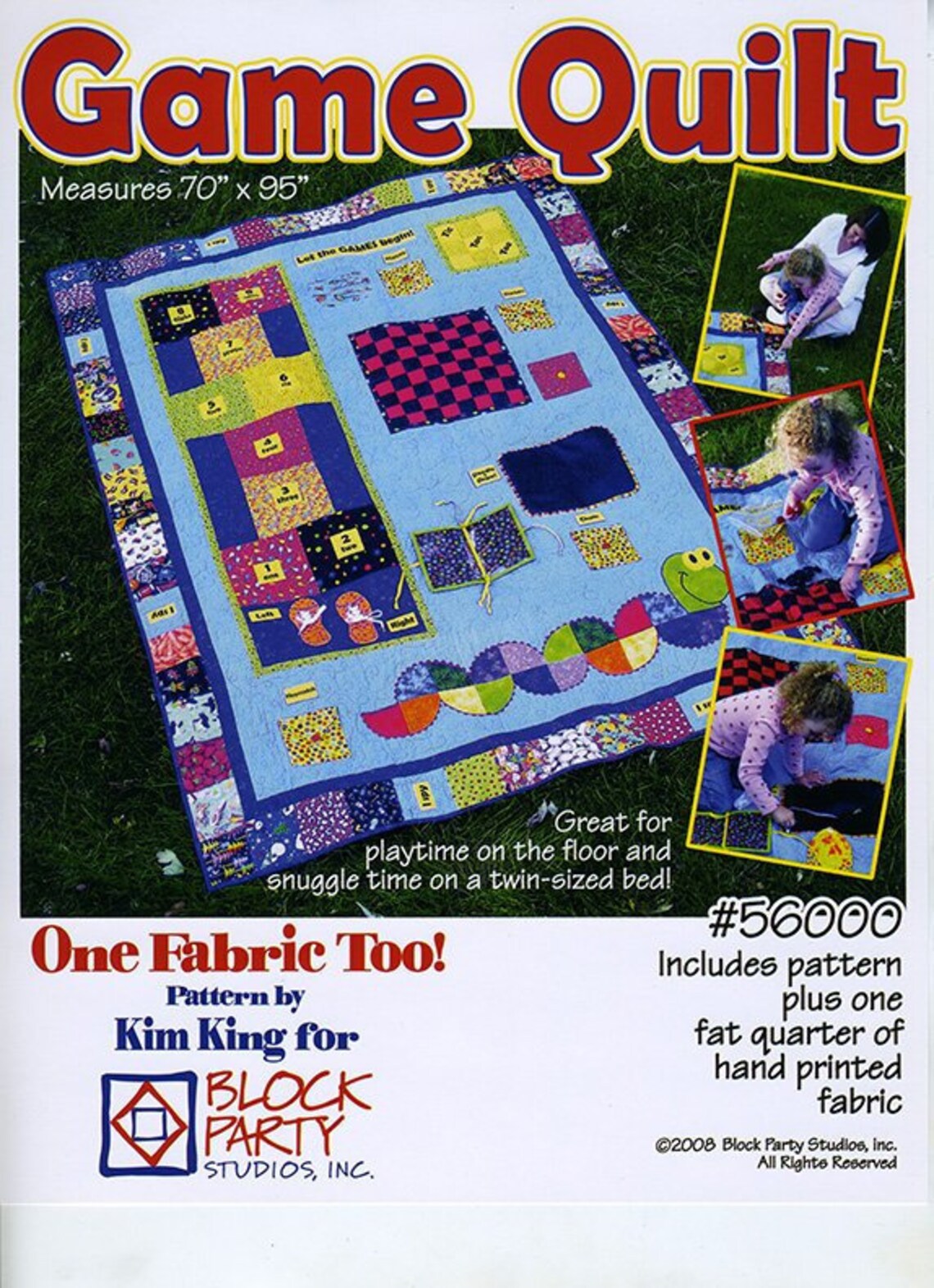 Large Game Quilt Pattern and Fabric Panel - Etsy