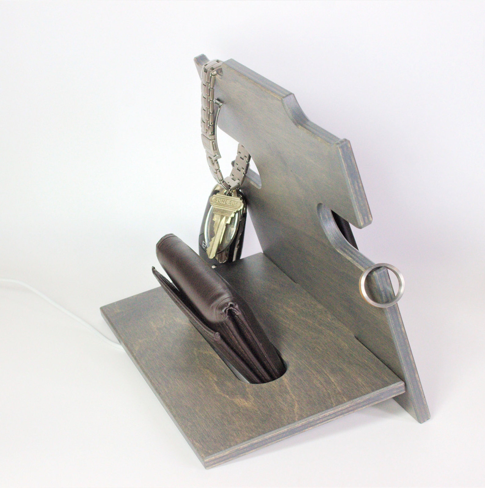 Gift for Men Docking Station keeps all personal items | Etsy