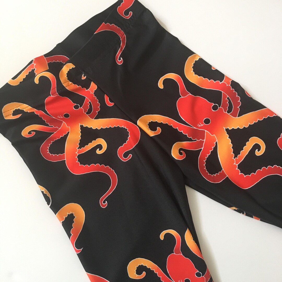 Octopus Leggings or Capris Workout Leggings Art Leggings - Etsy