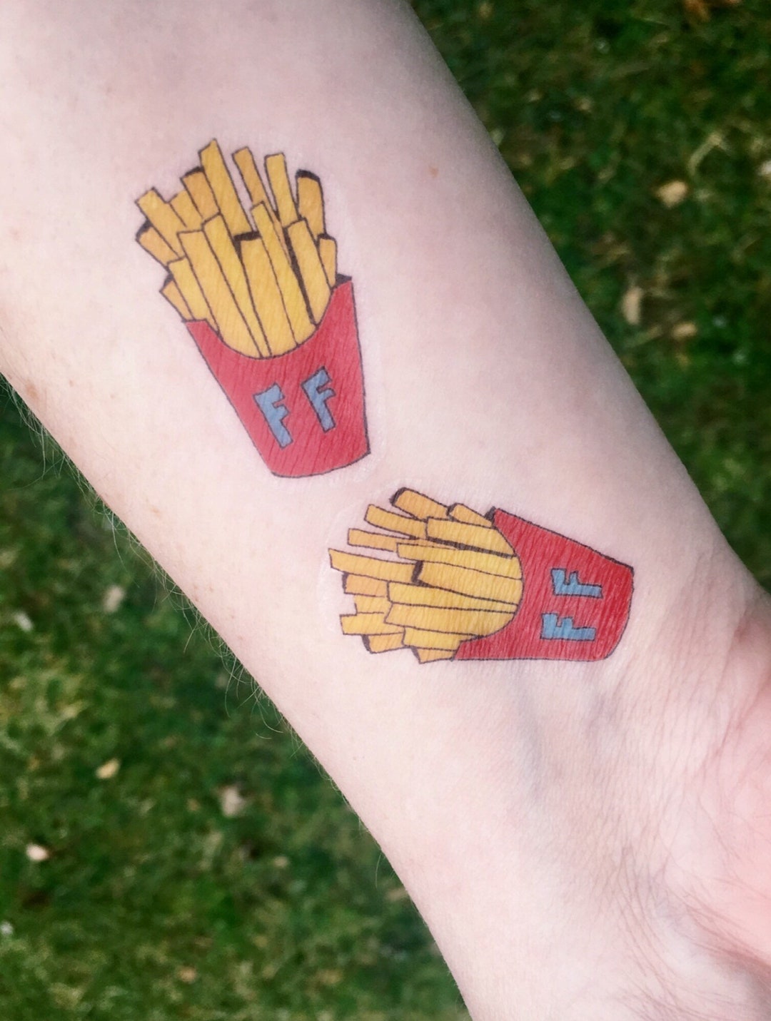 French Fry Temporary Tattoos / Sheet of 10 / French Fries / - Etsy