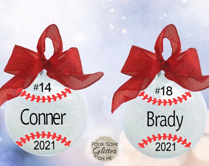 Personalized Baseball Christmas Ornament/baseball Player Ornament ...