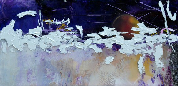 Voie lactée _Tableau abstrait moderne peinture acrylique sur | Etsy Canada