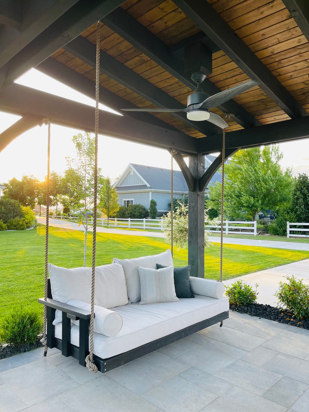 All Weather Outdoor Sustainable Swing Bed. Built to Withstand the ...