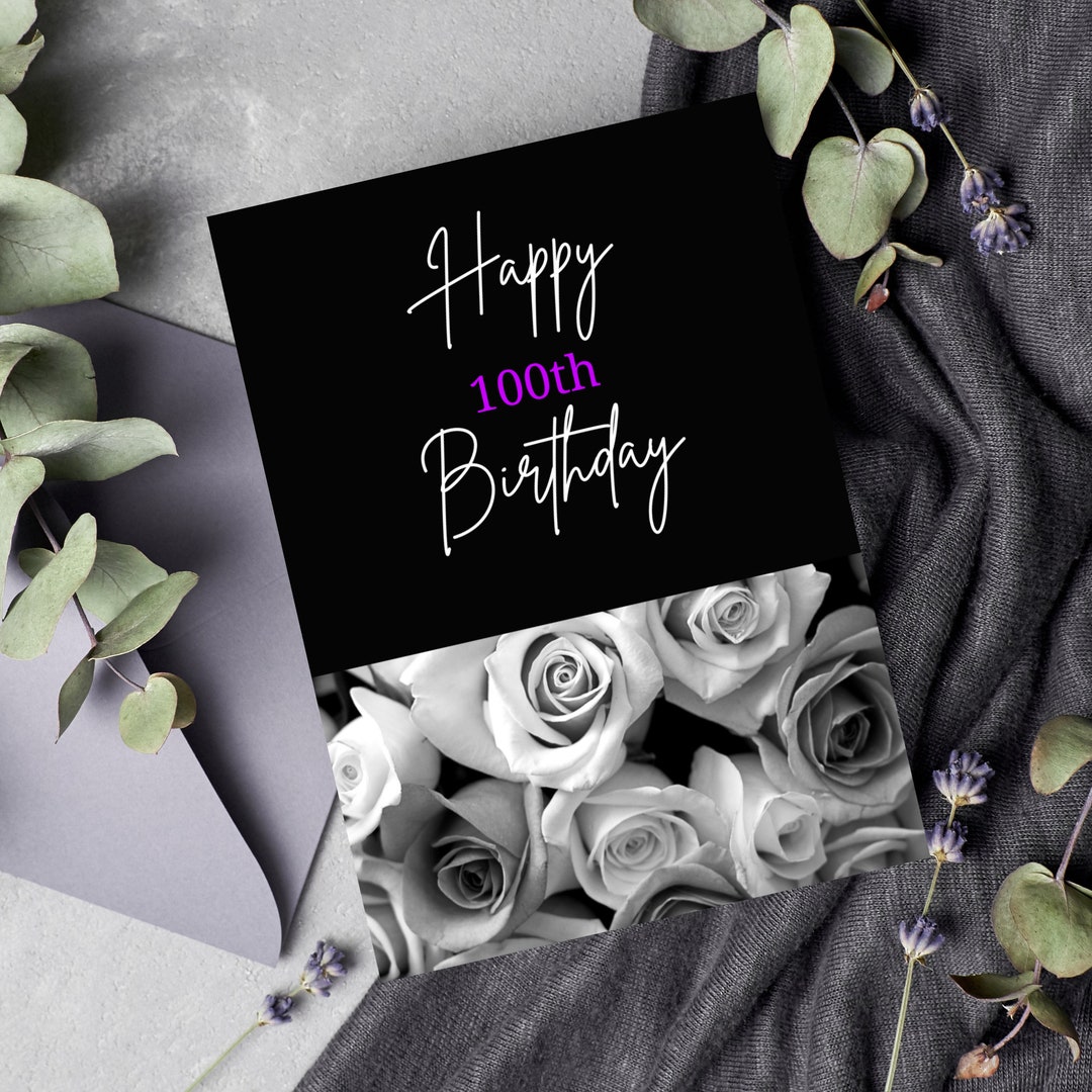 100th Birthday Card Centennial Birthday 100th Birthday Card - Etsy