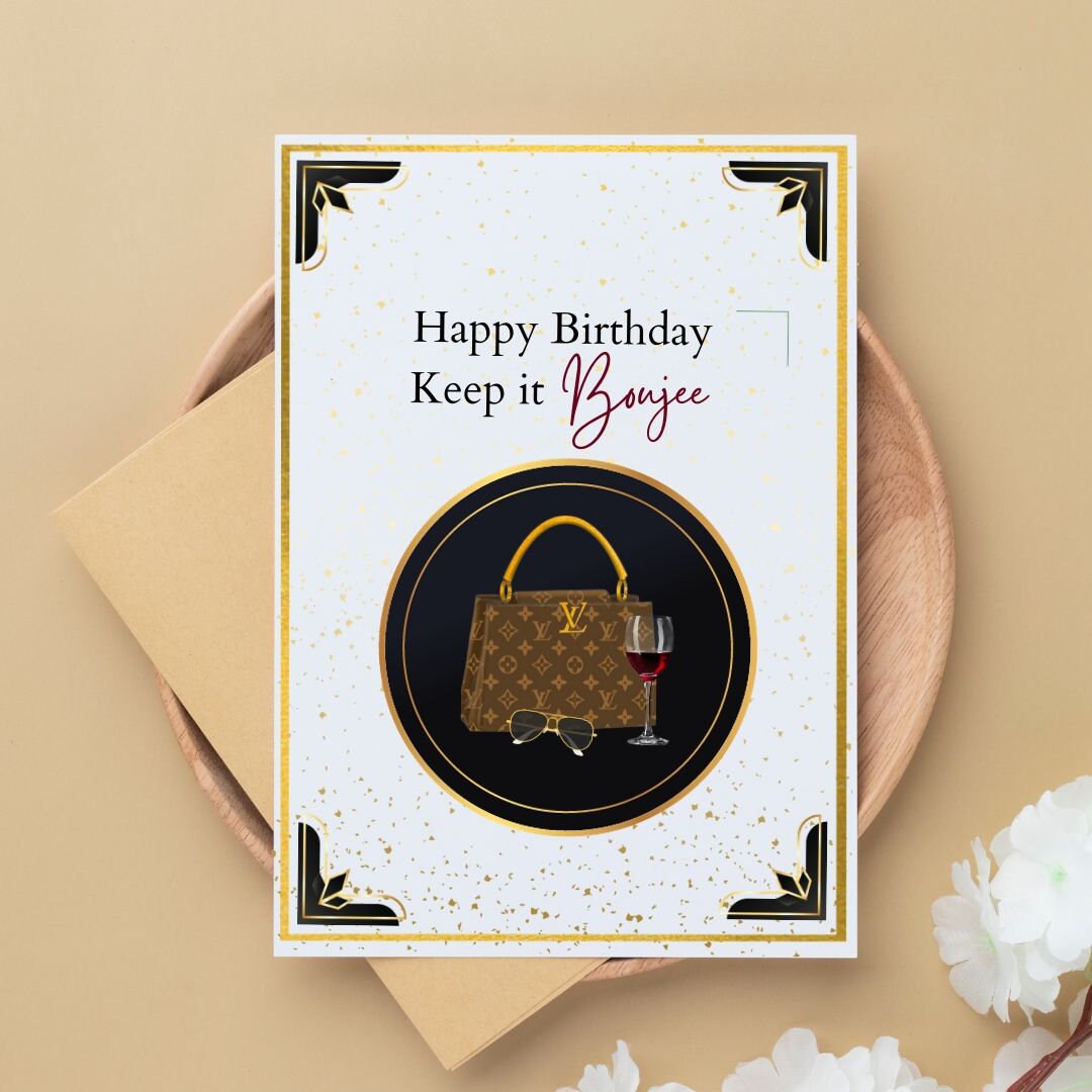 Boujee Birthday Card Women Birthday Card Fun Birthday Card - Etsy