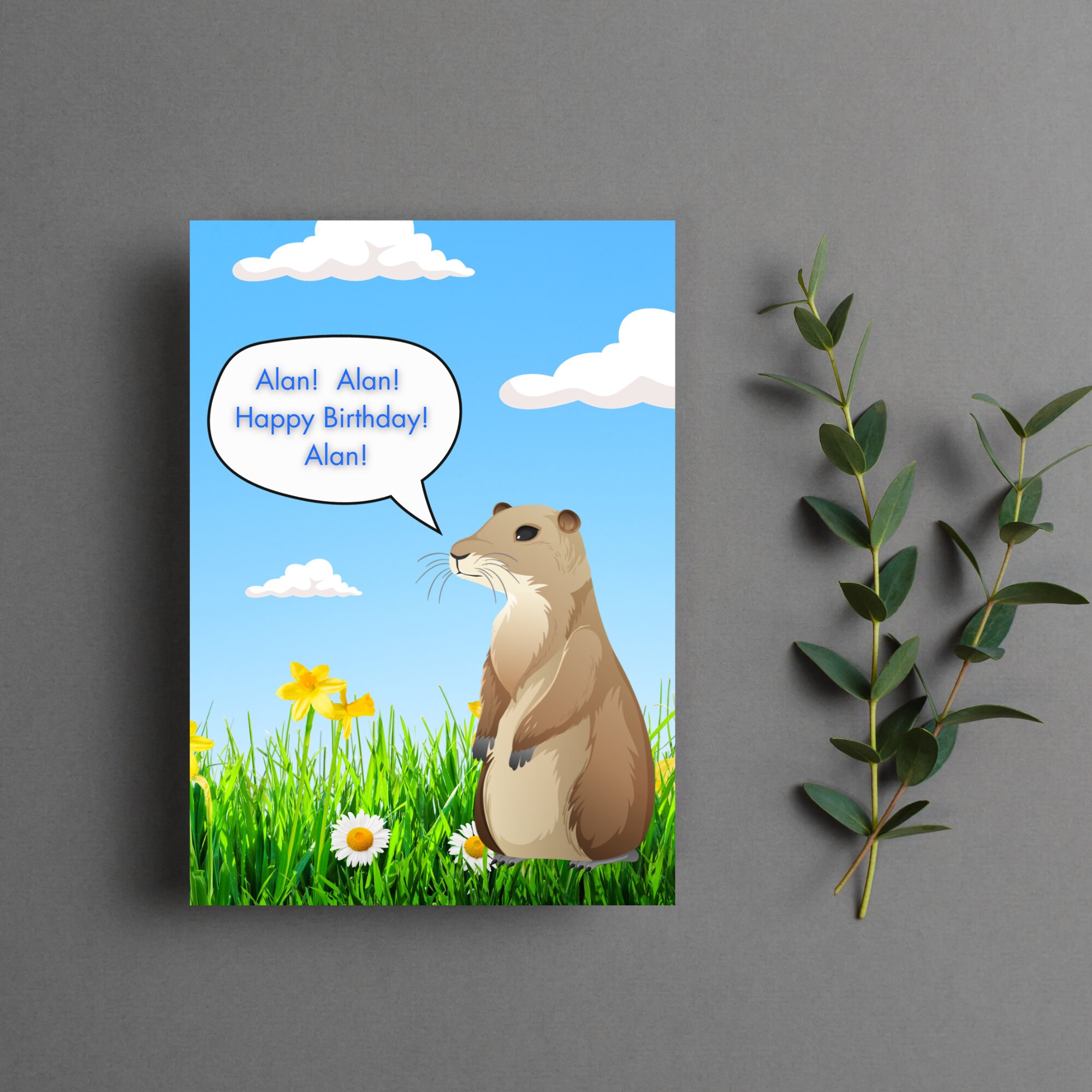 Alan Birthday Card Gopher Meme Birthday Card for Allen - Etsy