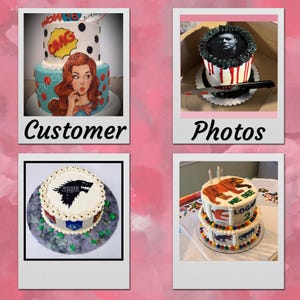 ANY IMAGE Edible 1/2 HALF Sugar Sheet Cake Topper Free Personalization ...