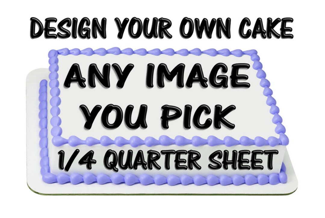 Custom ANY IMAGE Edible 1/4 Sheet or 8 Inch Round Cake Sugar TOPPER ...