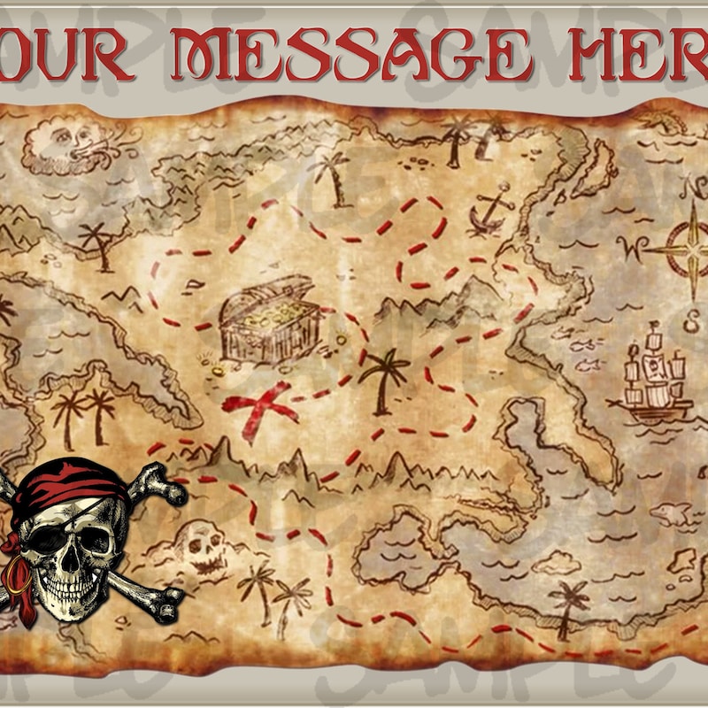 Pirate Treasure Map - Etsy