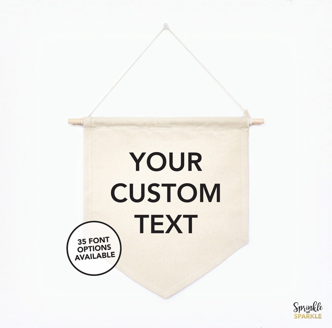Custom Canvas Banner, Name Banner, Canvas Banner, Personalized Wall Art ...