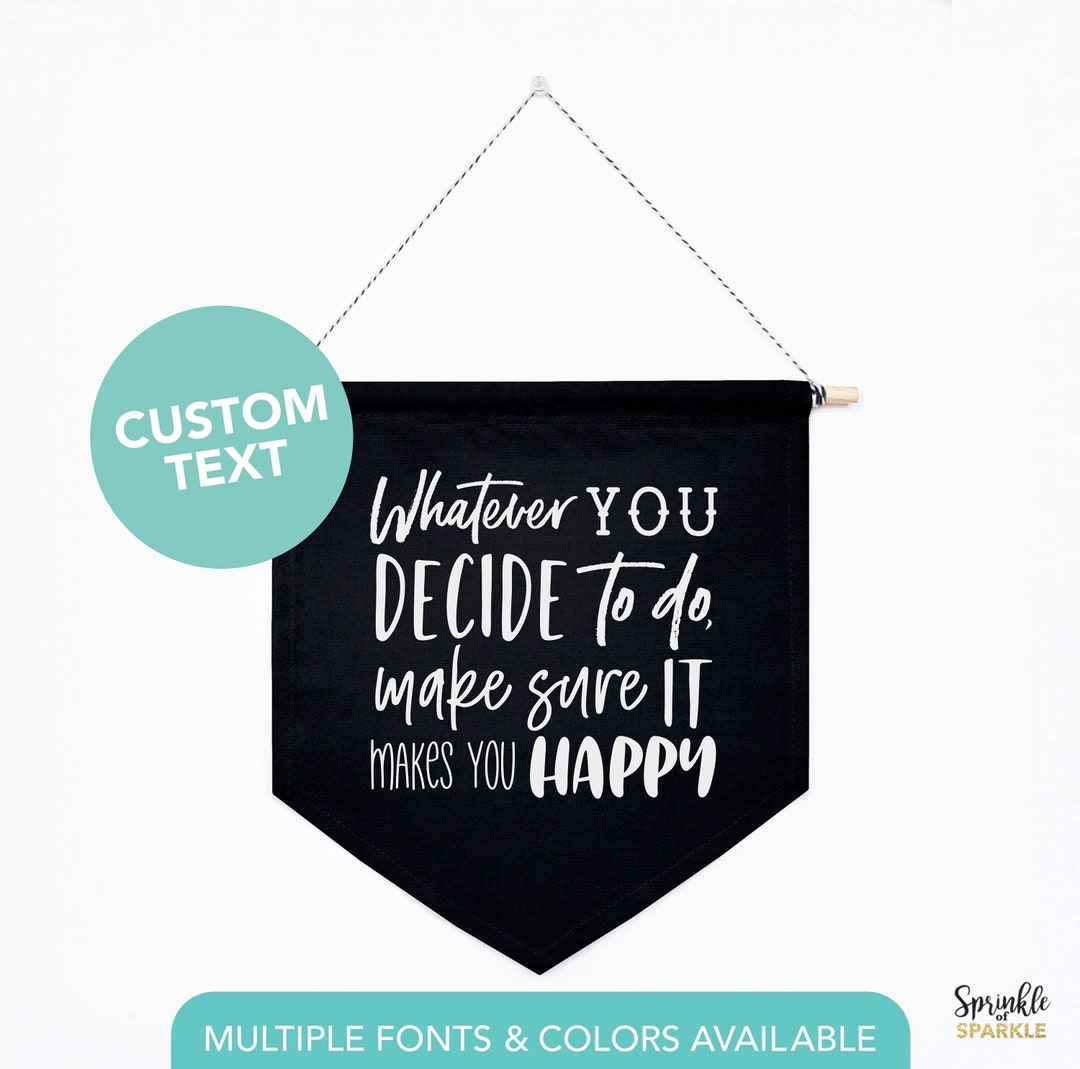 Custom Canvas Banner, Name Banner, Black Canvas Banner, Personalized ...