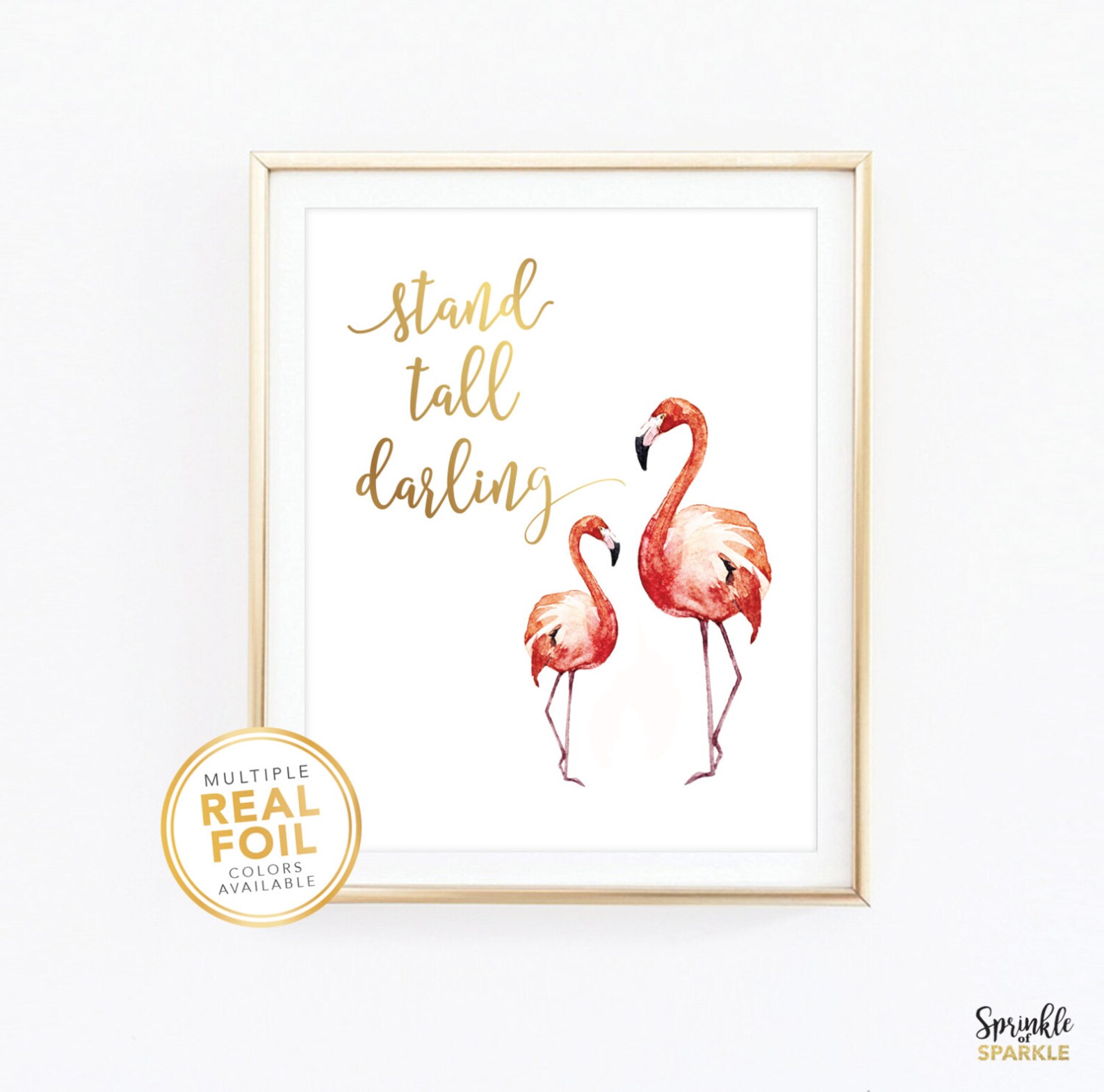 Flamingo Nursery Art Birthday Stand Tall Darling Flamingo - Etsy