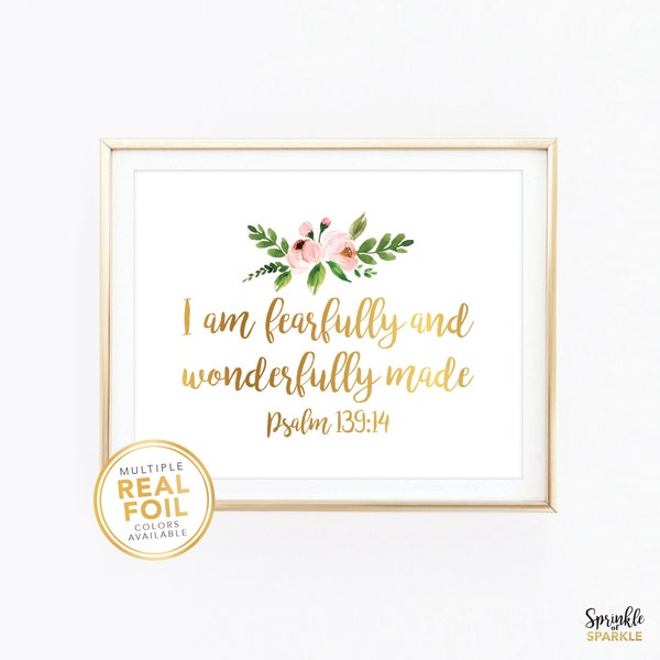 I Am Fearfully and Wonderfully Made Wall Art - Etsy