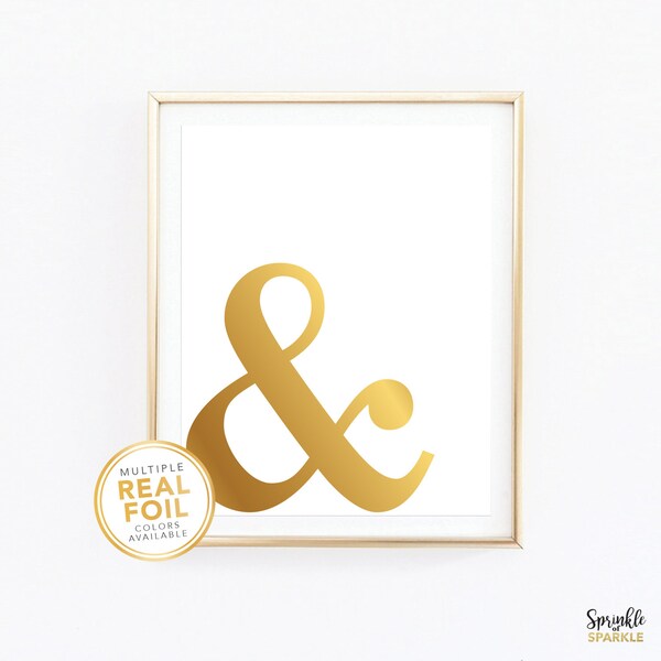 Gold Foil Ampersand - Etsy