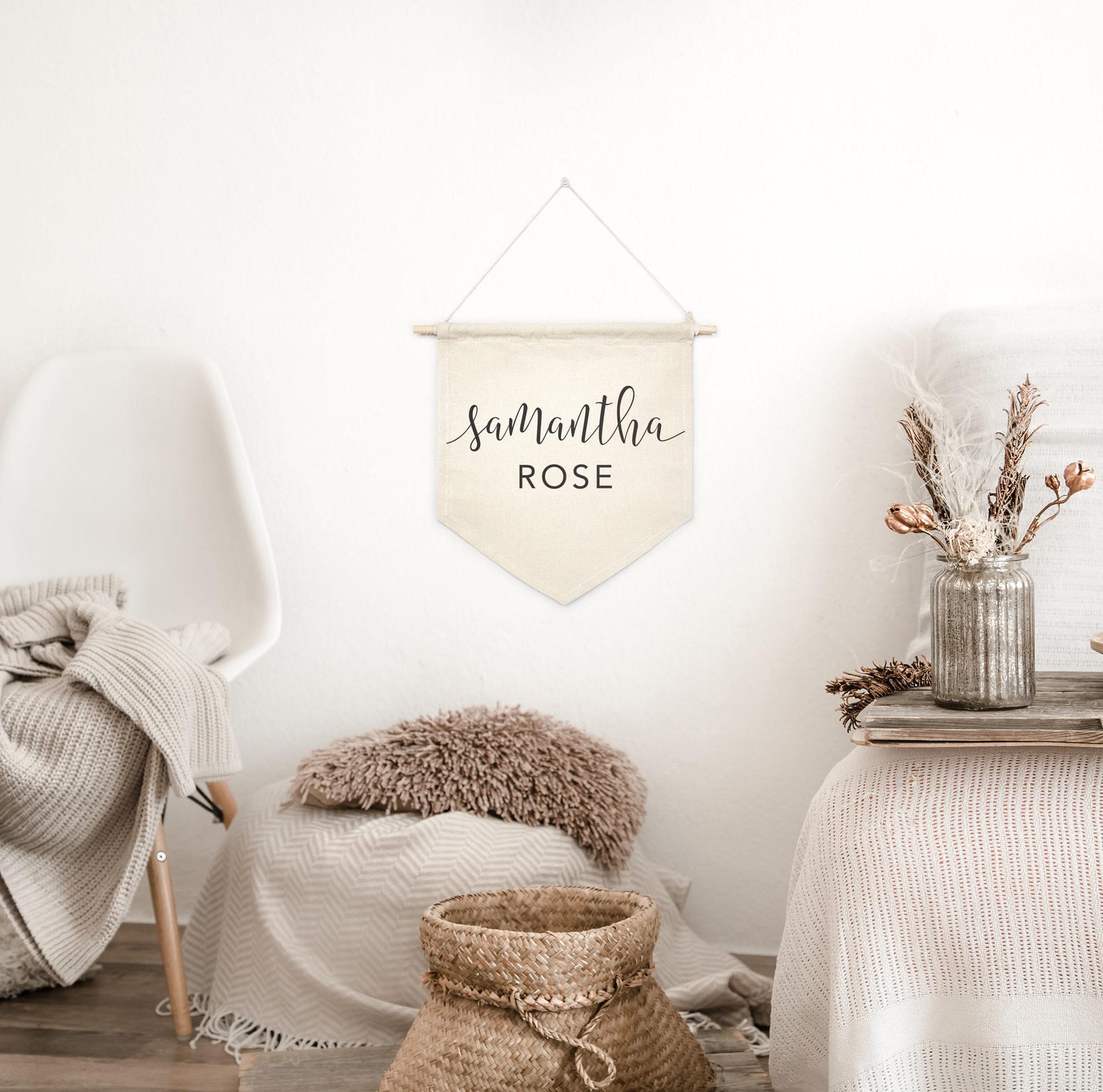 Custom Name Banner, Name Banner, Canvas Banner, Personalized Wall Art ...