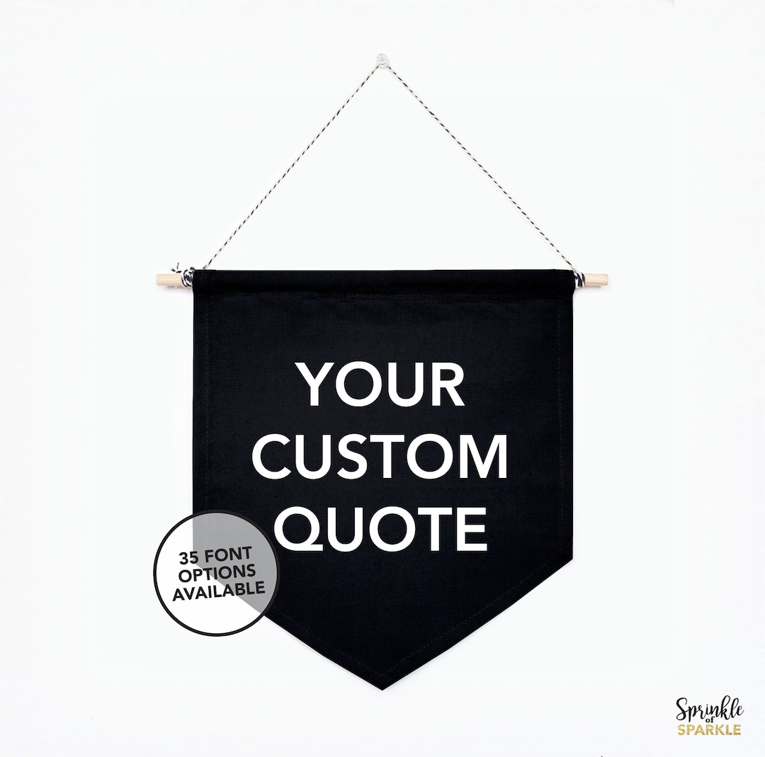 Custom Canvas Banner Name Banner Black Canvas Banner - Etsy