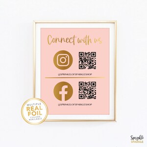 Connect With Us Sign, Instagram Social Media Business Sign Social Media ...
