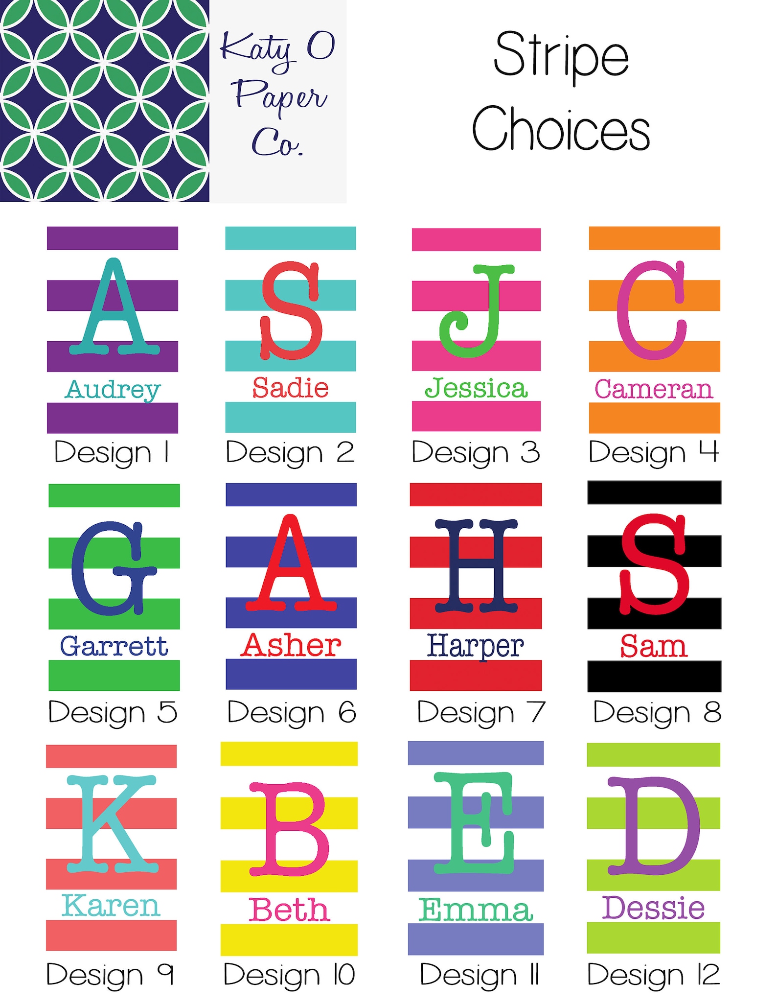 Colorful Stripes Bag Tag Custom Luggage Tag Monogram Bag - Etsy