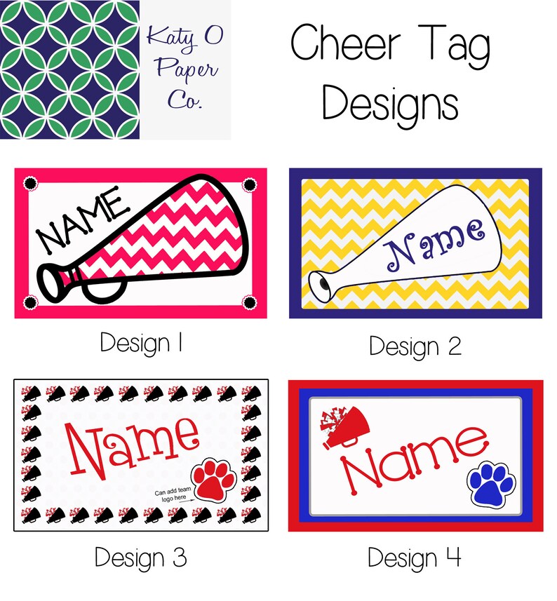 Cheerleading Tags - Sports Bag Tag - Buy 4, Get 1 FREE! - Etsy