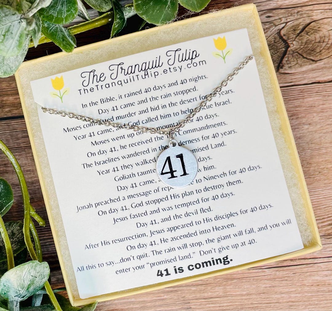 41 is Coming - Scripture Necklace - 40 Days and Nights - God's Promises ...