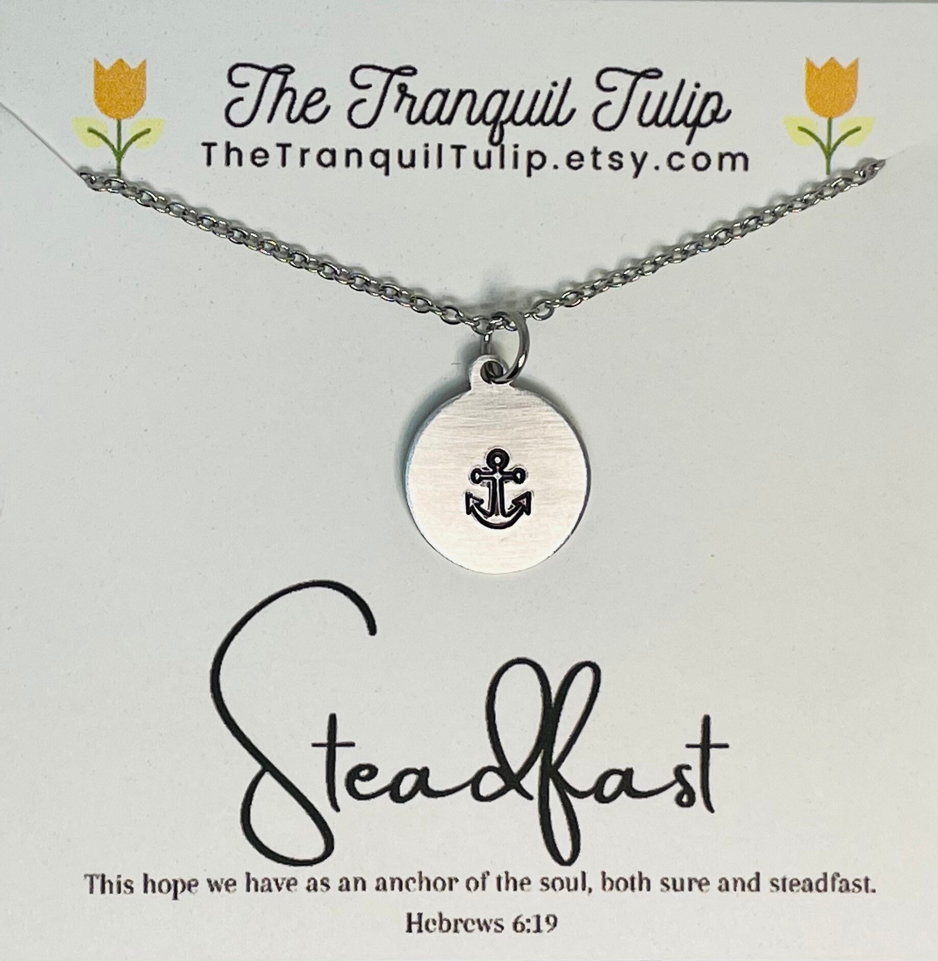 Steadfast Necklace Anchor Jewelry Anchor Necklace Anchor | Etsy