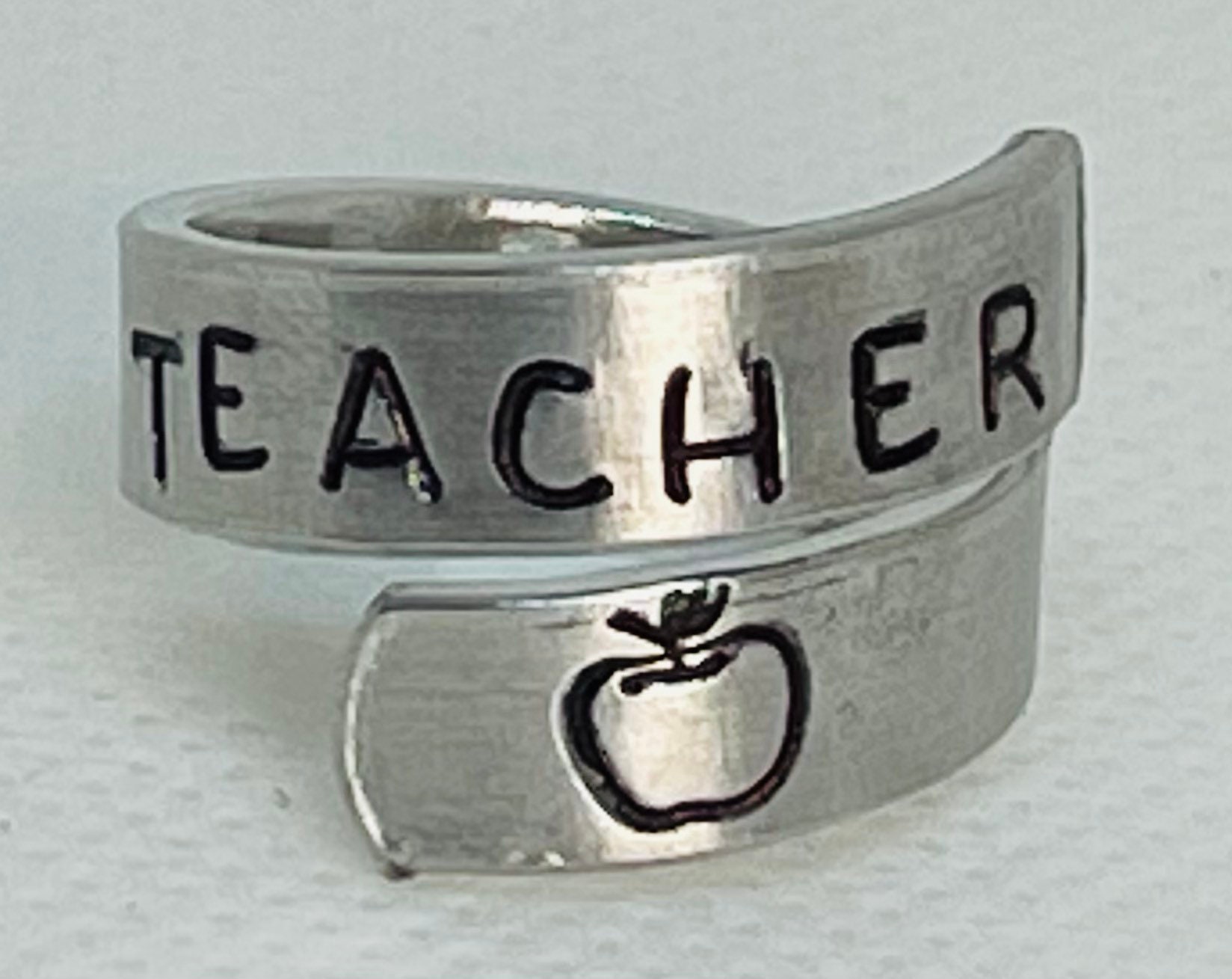 Teacher Ring Adjustable Wrap Ring Teacher Appreciation Gift Teacher ...