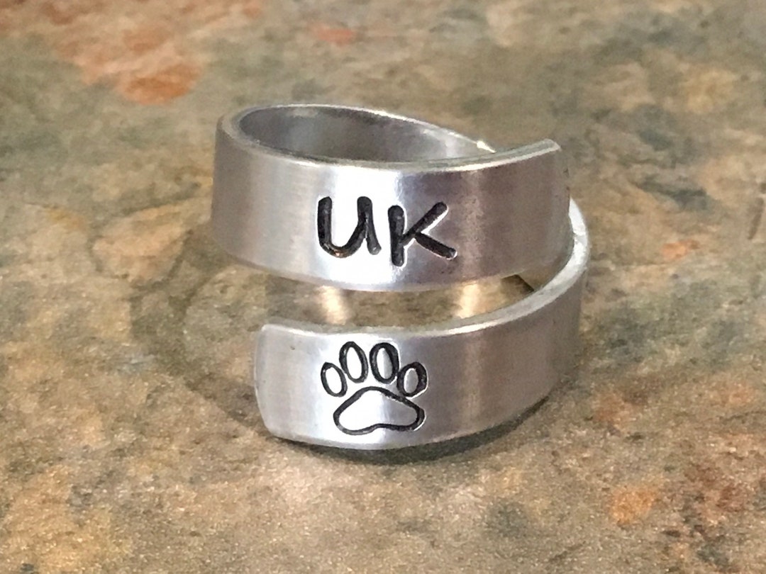 UK University of Kentucky Wildcats Hand Stamped Jewelry Wrap Around ...
