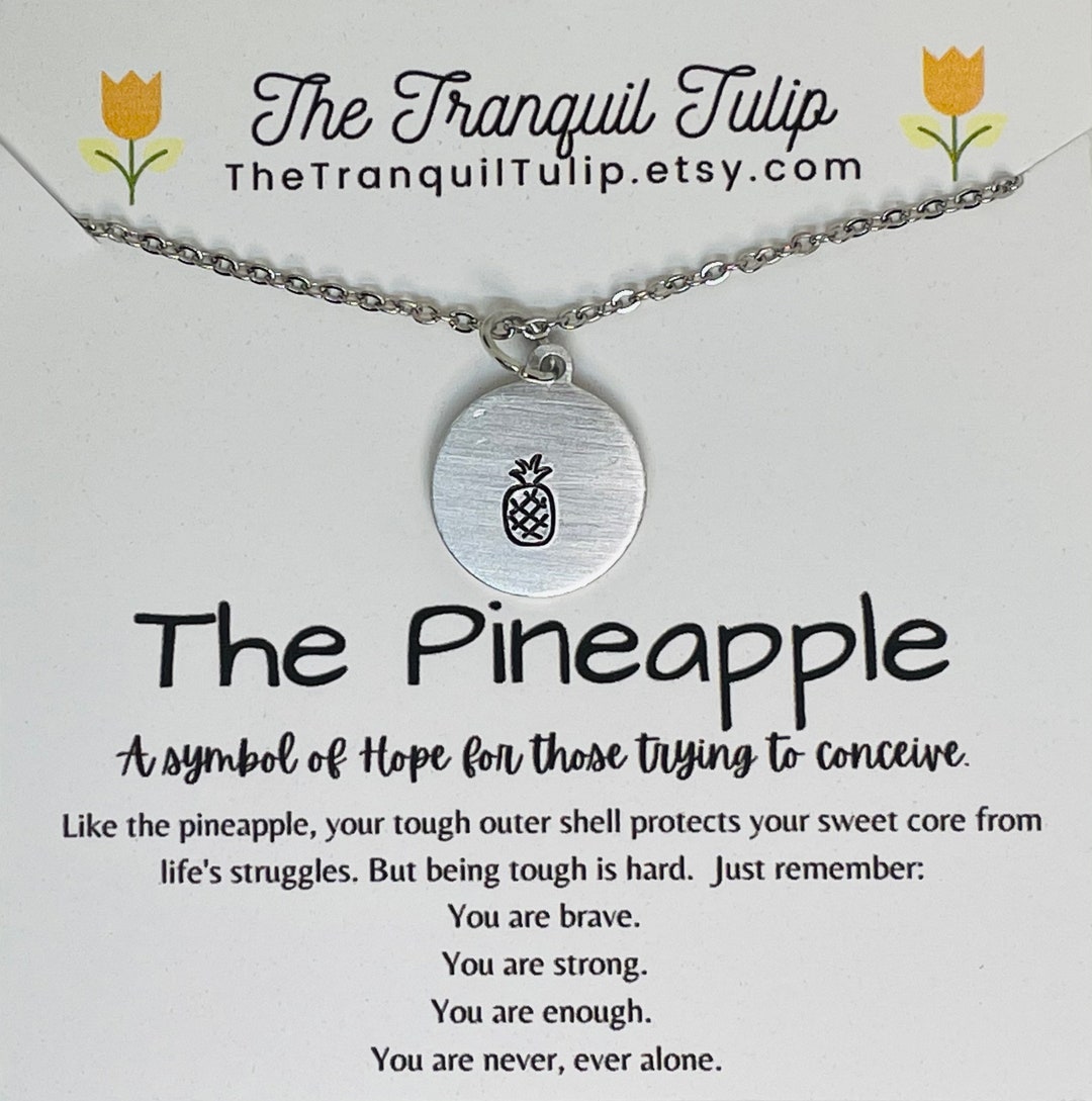 Pineapple Necklace - Infertility Pineapple Charm- Infertility Gift ...